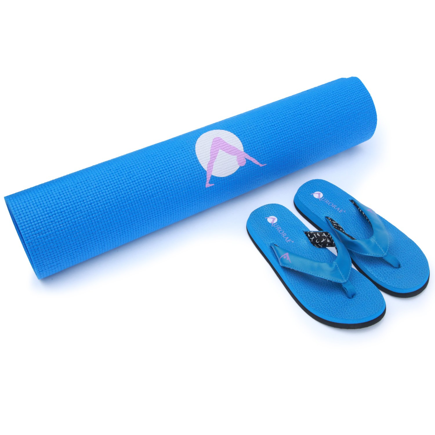 AURORAE Classic/Printed Extra Thick and Long Yoga Mat. Slip Free Rosin included