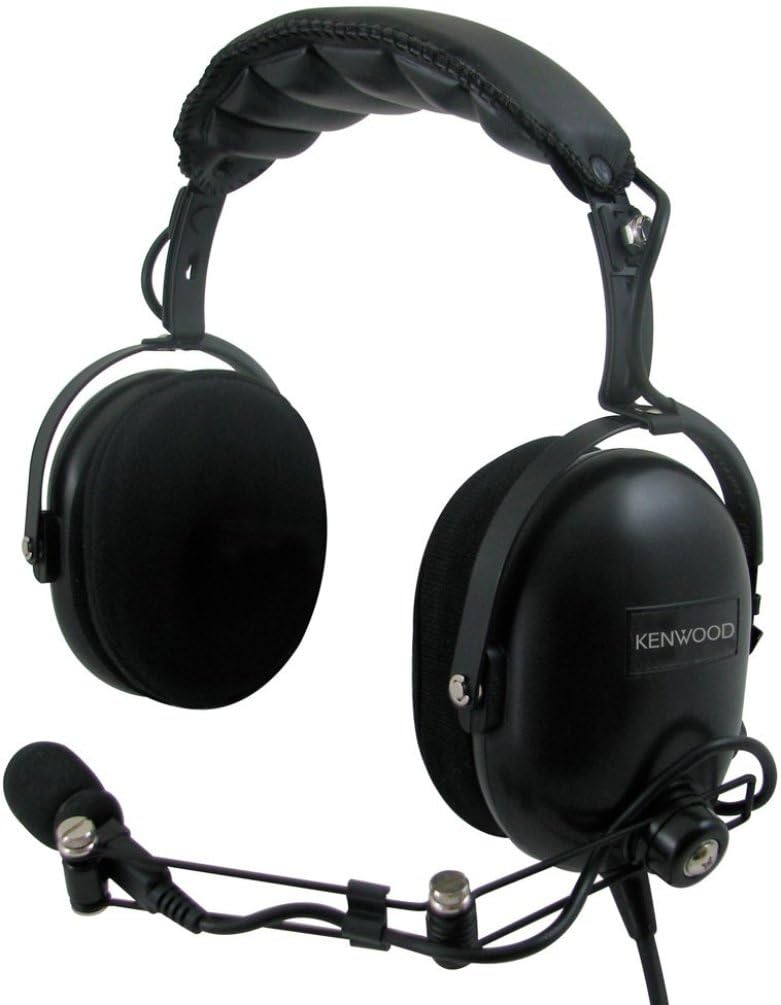 Kenwood KHS-10-OH Noise Reduction Over-The-Headset with Noise Cancelling Boom Microphone and in-Line PTT, NRR 24 db