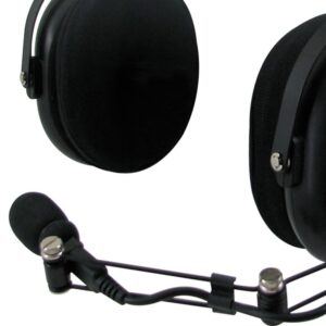 Kenwood KHS-10-OH Noise Reduction Over-The-Headset with Noise Cancelling Boom Microphone and in-Line PTT, NRR 24 db