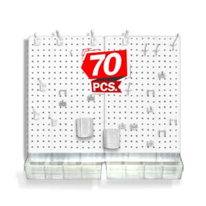 azar displays 70-piece pegboard organizer kits, white