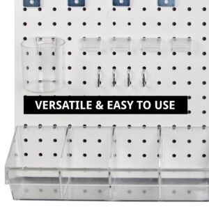 Azar Displays 70-Piece Pegboard Organizer Kits, White