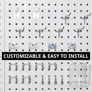 Azar Displays 70-Piece Pegboard Organizer Kits, White