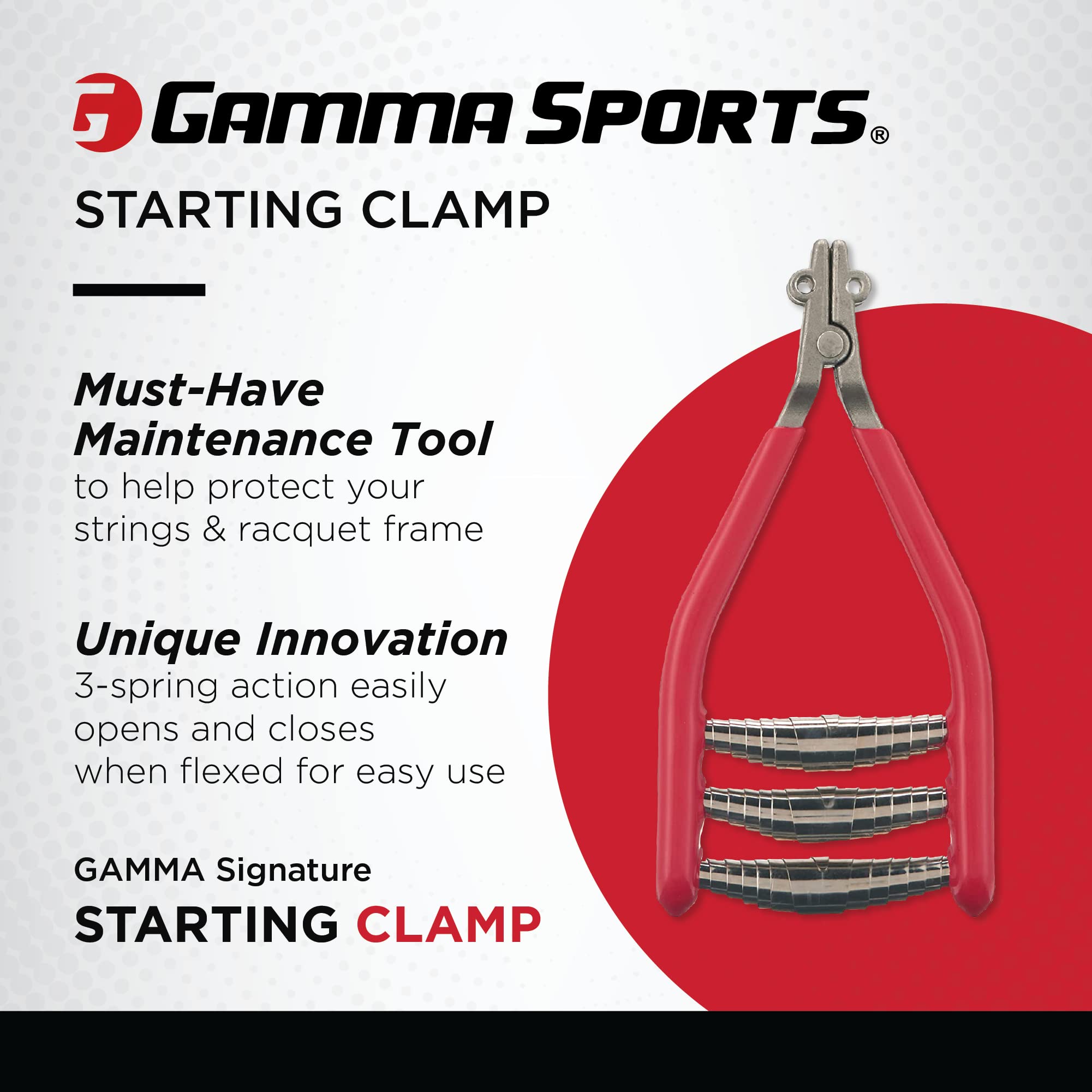 Gamma Sports Starting Clamp, Red/Silver