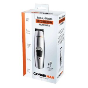 ConairMAN All-in-One Beard Trimmer for Men for Face, Nose and Ear Hair Trimmer, 12 piece Men's Grooming Kit, Cordless/Rechargeable