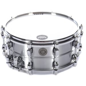 tama starphonic series aluminum 6 x 14 inch snare drum - brushed