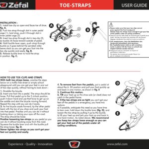 Zefal "Cristophe Mountain Bicycle Half Toe Clips, L/XL, Black