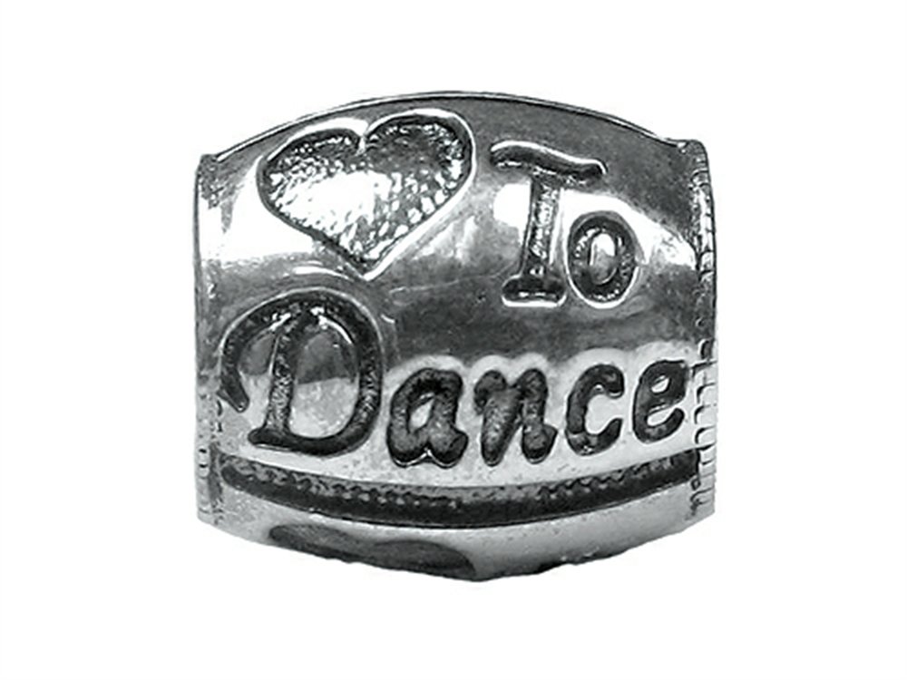 Zable Sterling Silver I Heart To Dance Compatible Bead/Charm