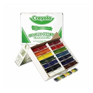 crayola colored pencil classpack (462ct), bulk colored pencils, 14 assorted colors, school supplies for teachers, ages 4+