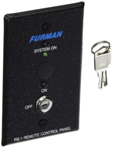 furman rs-1 remote system control of furman power sequencers, keyswitch panel, maintained contact on/off sequence