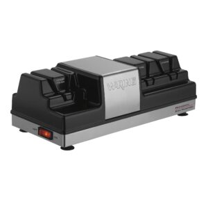 waring commercial wks800 commercial 3-station knife sharpener with 2 grinding and 1 stropping wheel