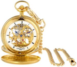 charles-hubert, paris 3780-g gold-plated mechanical pocket watch