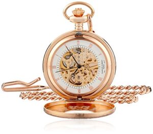 charles-hubert, paris rose gold-plated mechanical pocket watch