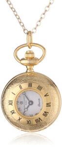 charles-hubert, paris women's 6764 gold-plated quartz pendant watch