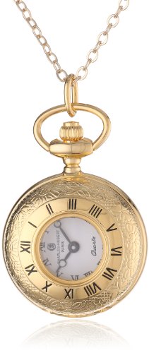 Charles-Hubert, Paris Women's 6764 Gold-Plated Quartz Pendant Watch