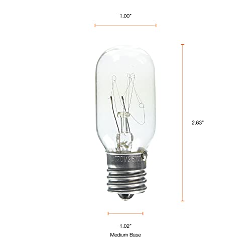 SYLVANIA 25W Appliance Tubular Incandescent T8 Bulb, 230 Lumens, Clear, 100 CRI, 2850K, Warm White - 1 Pack (18360)