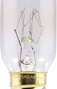 SYLVANIA 25W Appliance Tubular Incandescent T8 Bulb, 230 Lumens, Clear, 100 CRI, 2850K, Warm White - 1 Pack (18360)