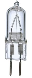 satco s3164 35 watt 400 lumens t4 halogen gy6.35 base 120 volt clear light bulb, dimmable