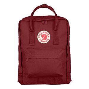 fjallraven women's kanken backpack, ox red, one size