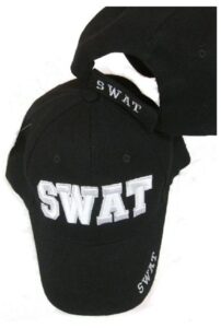 swat embroidered adjustable hat black ball cap