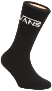 vans classic crew 3-pair pack, black, sock size 10-13 (men's shoe 9.5-13)