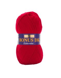 hayfield bonus dk double knitting - 100g signal red (977) by sirdar