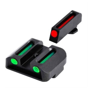 truglo fiber optic handgun pistol laser sight accessories fits most smith and wesson m&p, sd9 and sd40 models, with tridot aiming system