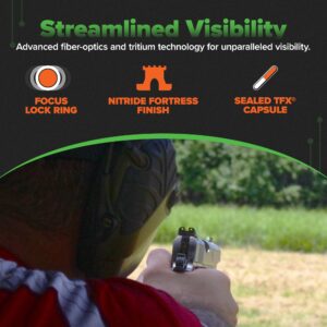 TruGlo Fiber Optic Handgun Pistol Laser Sight Accessories Fits Most Smith and Wesson M&P, SD9 and SD40 Models, with TRIDOT Aiming System