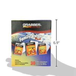 Grabber Warmers Family Value Pack - Long Lasting Safe Natural Odorless Air Activated Warmers - Hand Warmers, Toe Warmers, Body Warmers