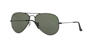 ray-ban men's aviator eyeglass frames, black (black), 58 mm