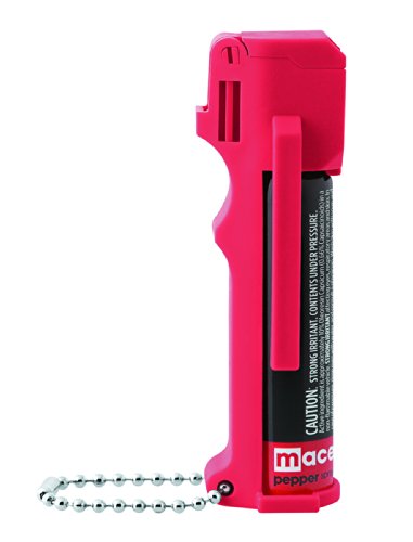 Mace Brand KeyGuard Mini Pepper Spray, Black – Accurate 5’ Powerful Pepper Spray Keychain for Women & Men – Refillable Mace Spray, Self Defense Flip-Top Safety Cap for Fast Access – Easy to Use