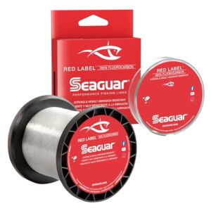 seaguar red label 100% fluorocarbon fishing line 20lbs, 175yds, clear - 20rm175