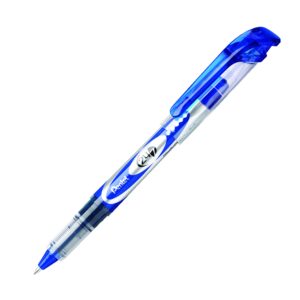 pentel 24/7 roller ball pen medium line, blue ink, box of 12 (bld97-c)