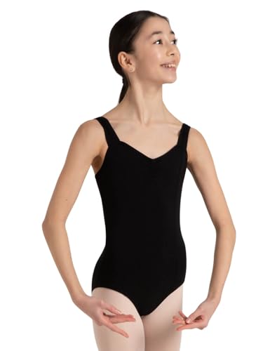 Capezio Big Girls' Princess Tank Leotard,Black,L (12-14)