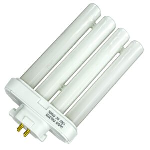 mygift fluorescent light bulb 4 pin 6500k 27 watt with quad tubes gx10q-4 base, replacement bulb for light of america lamps