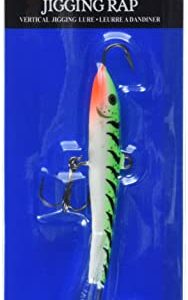 Rapala Jigging Rap 09 Fishing lure, 3.5-Inch, Glow Green Tiger