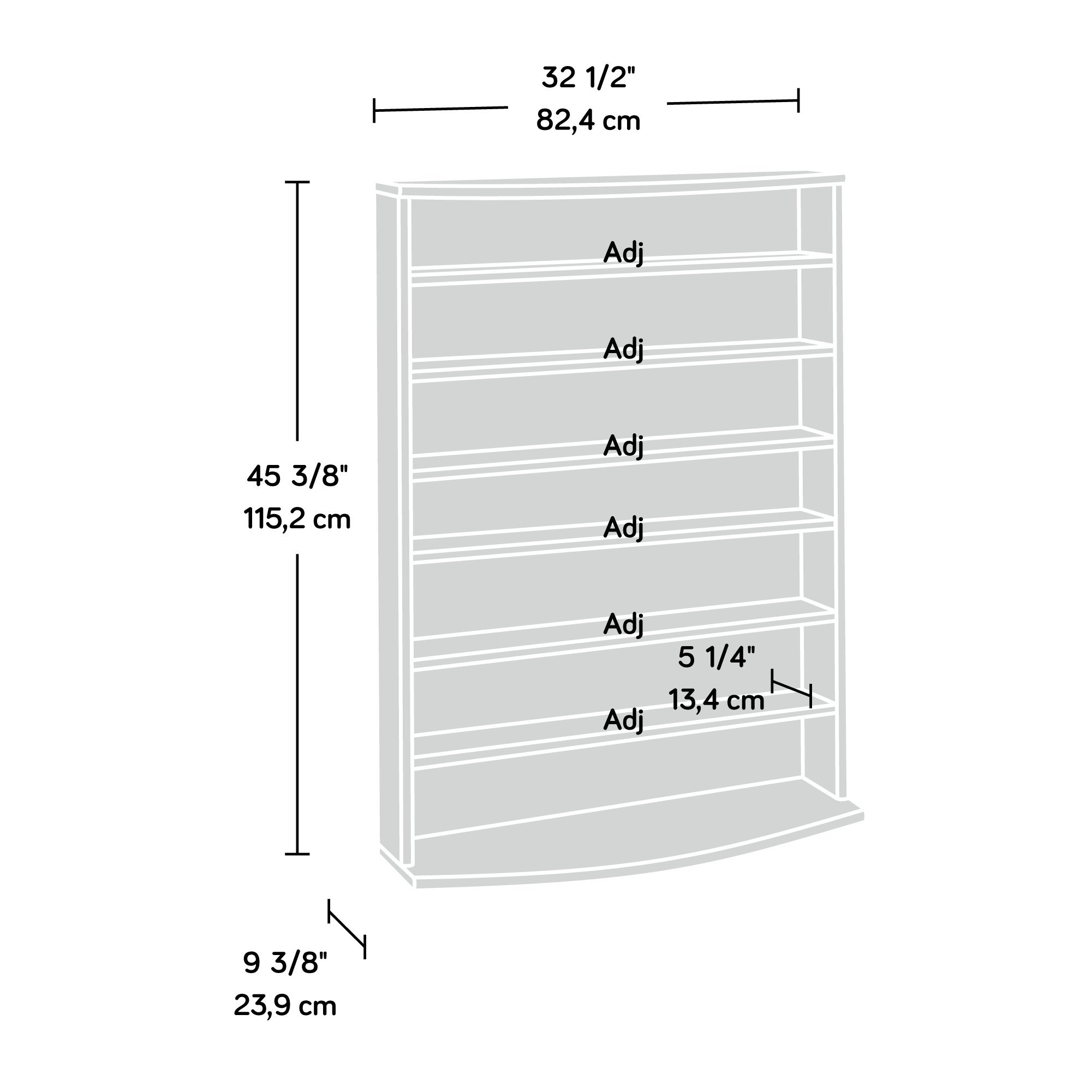 Sauder Multimedia 7 tier Storage Tower, Cinnamon Cherry finish