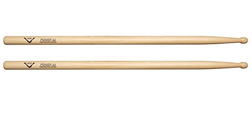 Vater 3A Power Wood Tip Hickory Drumsticks, Pair