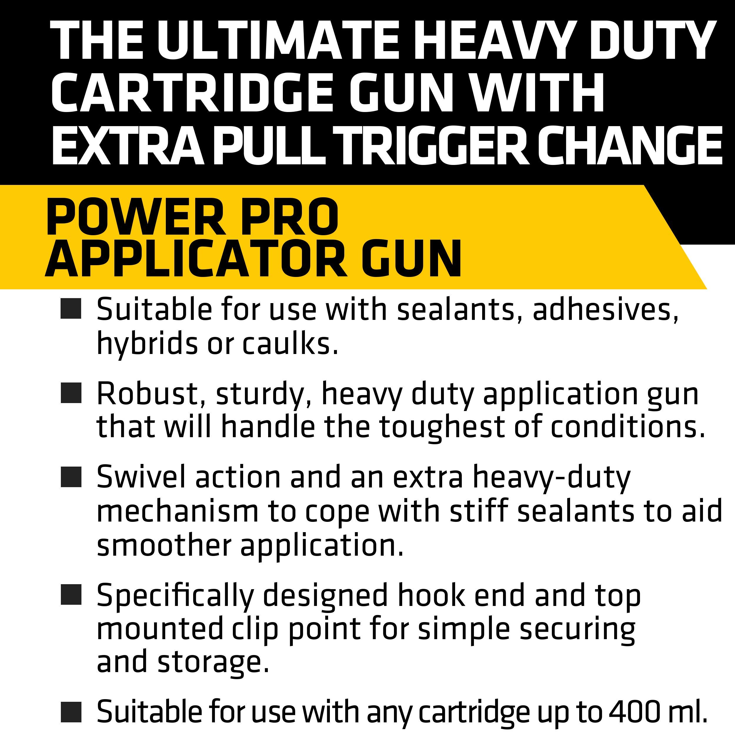 Everbuild Power Pro Heavy Duty Sealant/Adhesive Cartridge Applicator Gun