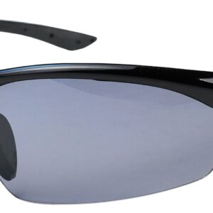 P52 Polarized Super Light Frame Sunglasses for Fishing & Active Lifestyles (Black & Smoke)