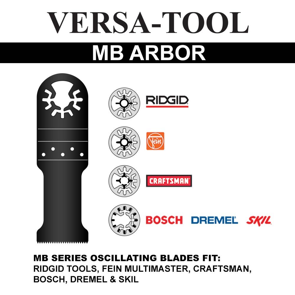 Versa Tool MB10C 35mm Japan Cut Tooth HCS Multi-Tool Saw Blades 10/Pk Fits Fein Multimaster, Dremel, Bosch, Craftsman, Ridgid Oscillating Tools