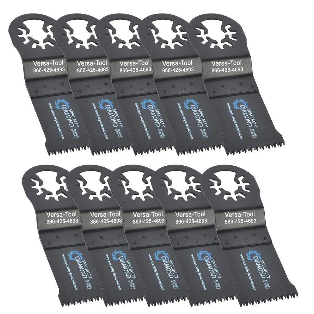 Versa Tool MB10C 35mm Japan Cut Tooth HCS Multi-Tool Saw Blades 10/Pk Fits Fein Multimaster, Dremel, Bosch, Craftsman, Ridgid Oscillating Tools