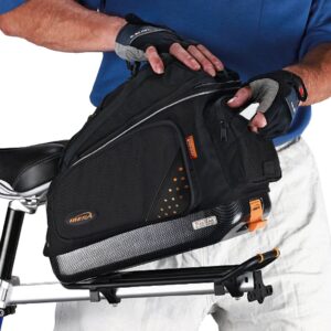 ibera bike trunk bag - pakrak clip-on quick-release bicycle commuter bag