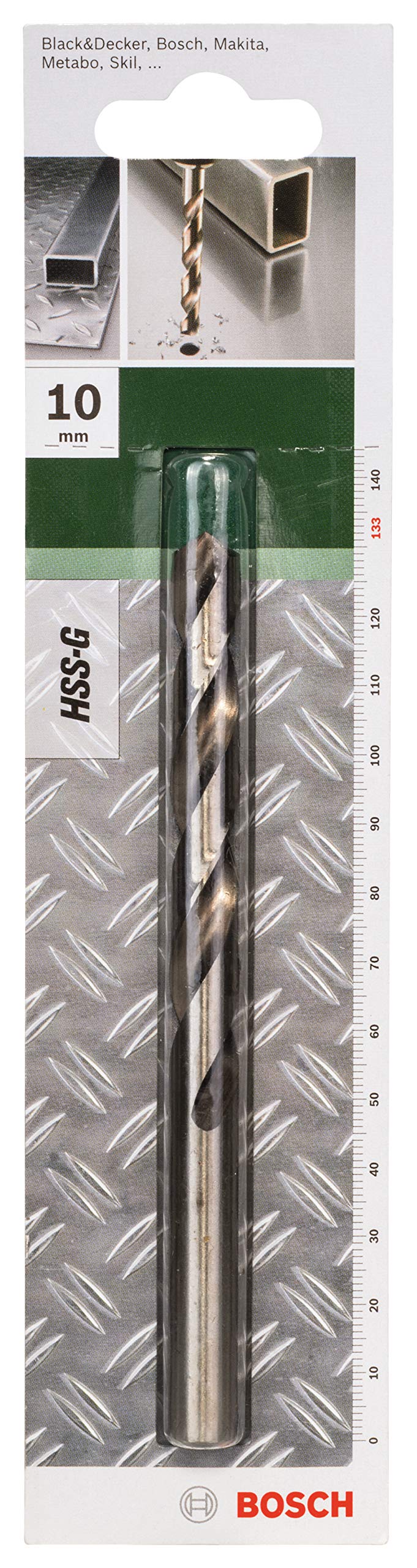 Bosch 1pc. HSS-G Drill Bit (Metal, Hard Plastic, 10 x 87 x 133mm, Accessory Drill Driver)