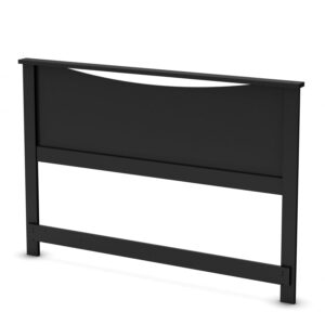 south shore step one headboard, full/queen 54/60-inch, pure black