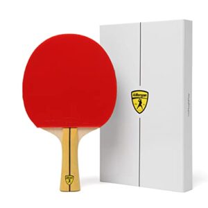 killerspin jet400 smash n2 ping pong paddle, table tennis racket, table tennis equipment for intermediates/advanced, table tennis paddle with 5-ply wood blade, black/red