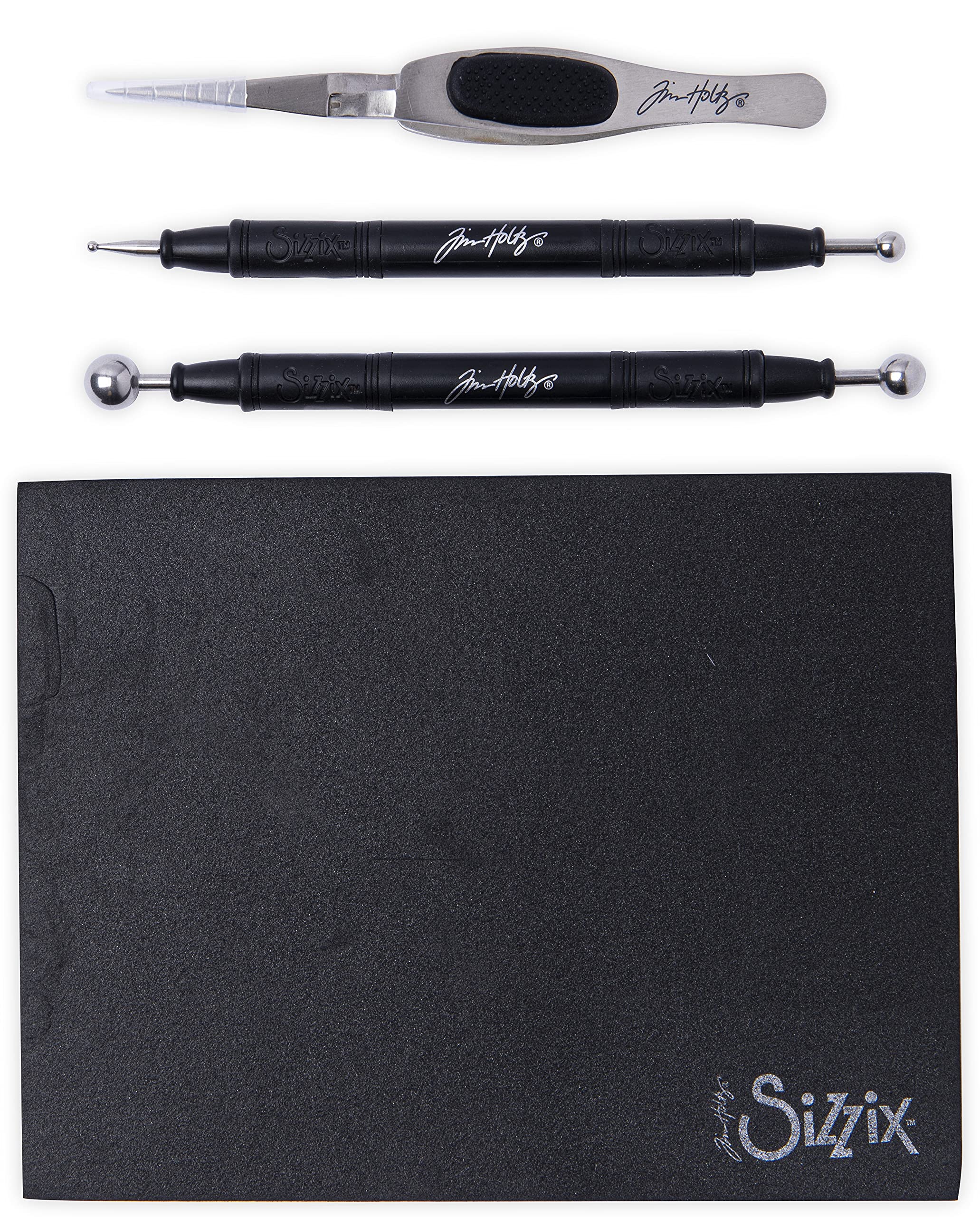 Sizzix (Black) Tim Holtz Shaping Kit 665304 – Scrapbooking and Cardmaking Paper Sculpting Set, One Size