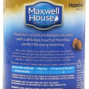 Maxwell House Hazelnut Ground Coffee, 11-Ounce Cannister (Pack of 3)