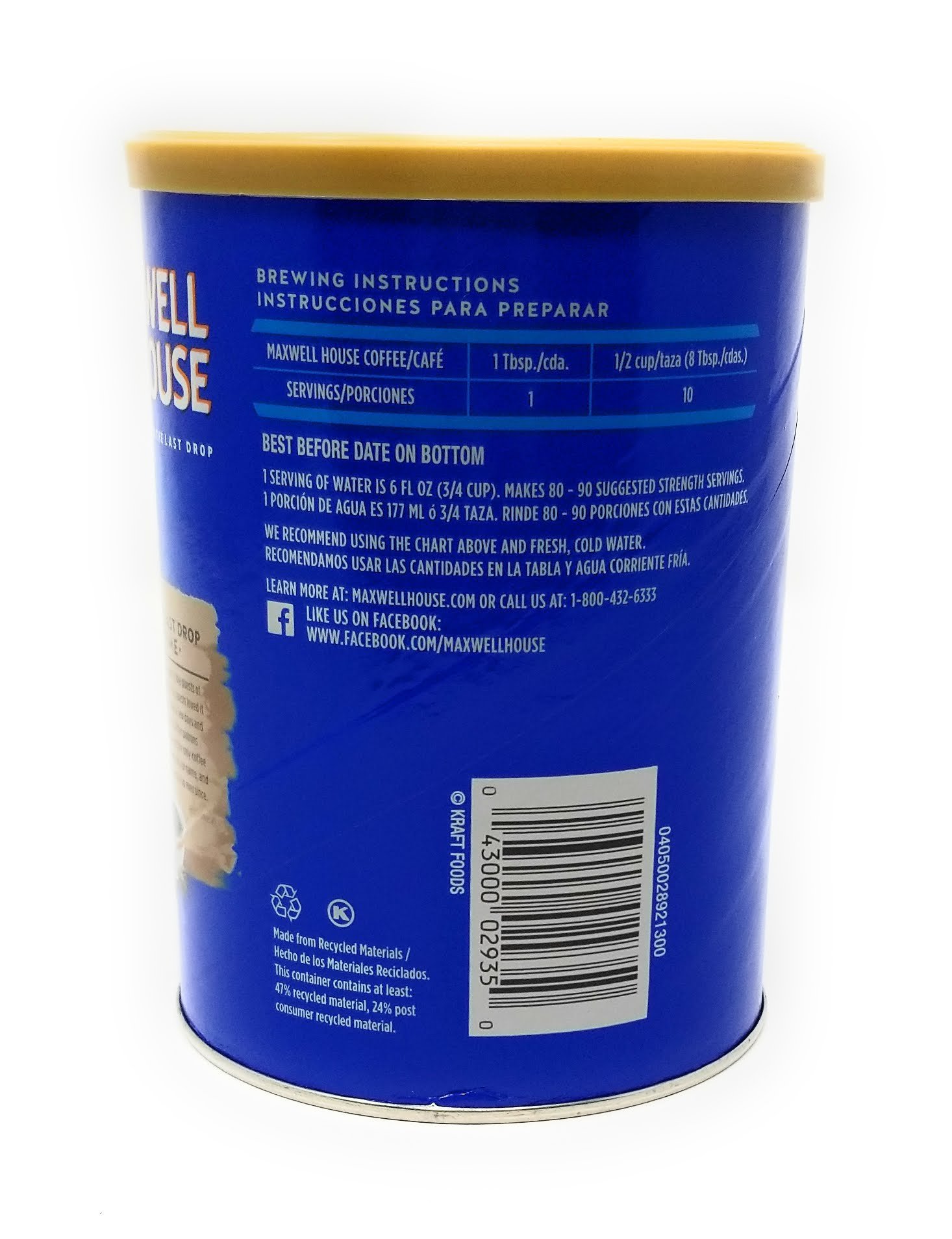 Maxwell House Hazelnut Ground Coffee, 11-Ounce Cannister (Pack of 3)