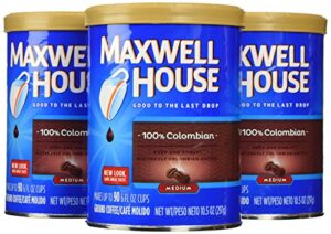 maxwell house colombian ground coffee (10.5oz bags, pack of 3)