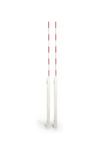 tandem sport volleyball collapsable net antennae - 2 red & white volleyball antennae - volleyball referee equipment - fits both 36” & 1 meter nets, set of 2